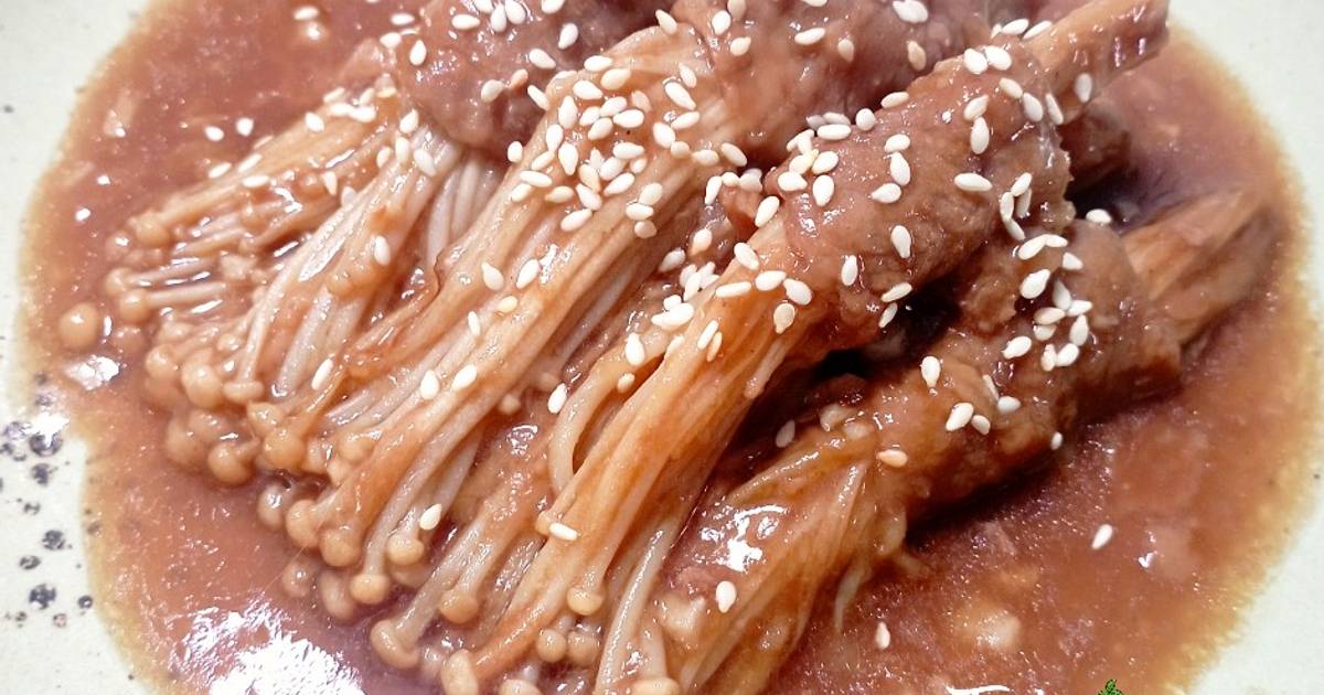 Resep Beef Enoki Roll - Saus Teriyaki oleh Taawonie Kitchen - Cookpad