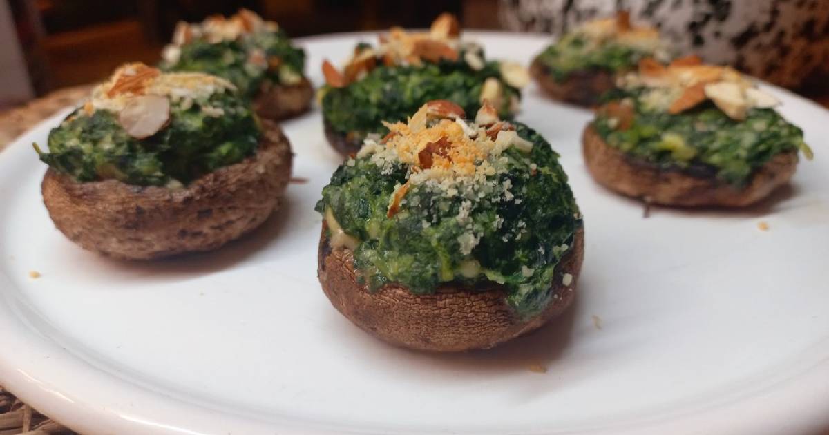 Portobellos rellenos Receta de virginia- Cookpad