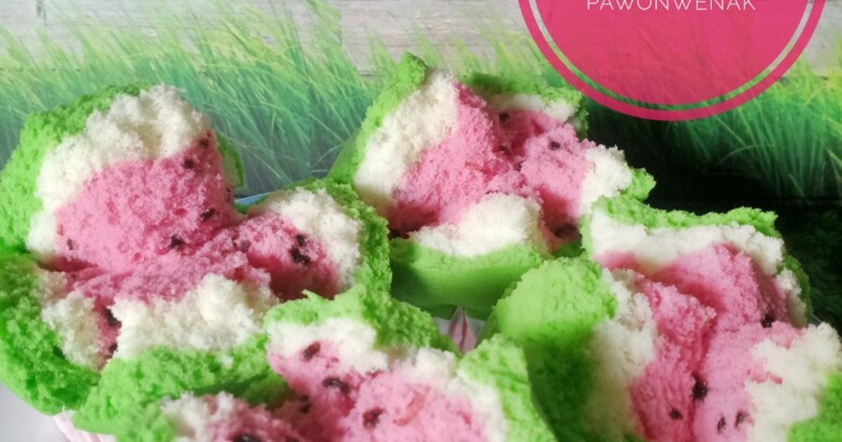 Resep Bolu Kukus Semangka Empuk Dan Tahan Lama oleh Dian Hartari ...