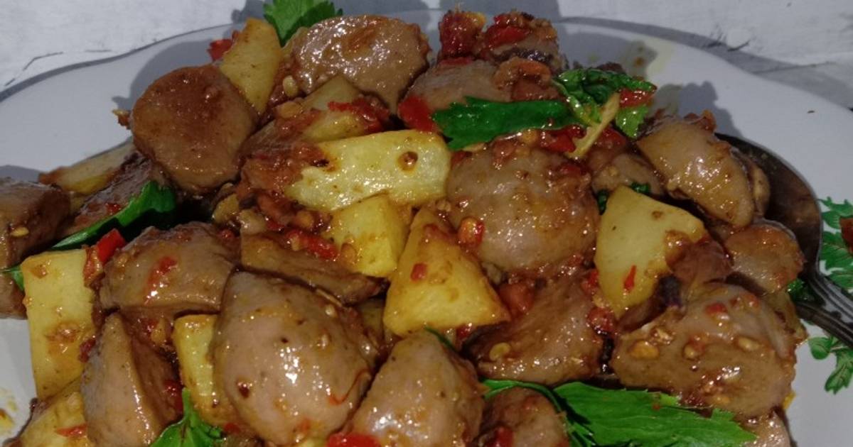Resep Oseng Bakso mercon dengan kentang oleh Dapur Azzam - Cookpad