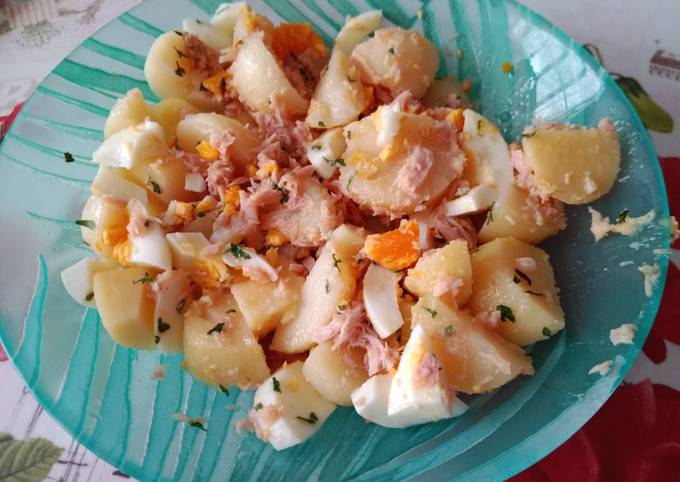 Patatas con atún y huevo Receta de Evita- Cookpad