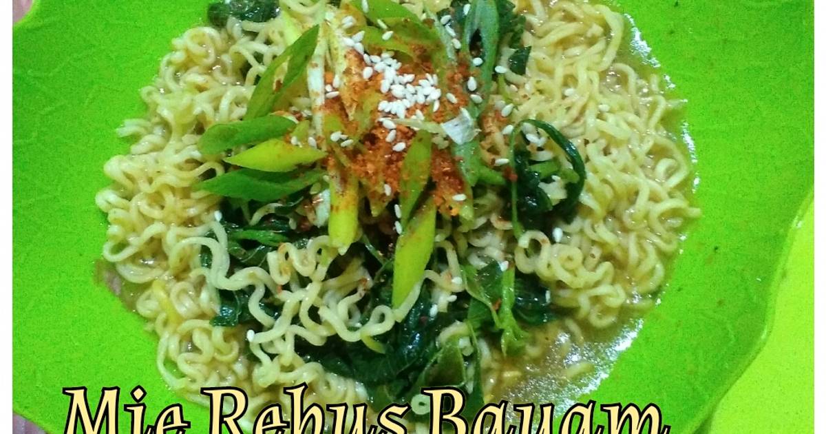 Resep Mie Rebus Bayam oleh Erny Sulistyowati (Pawon Erny) - Cookpad