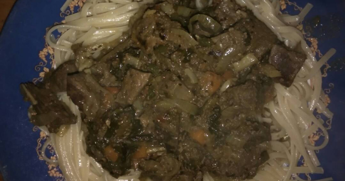 Salsa De Hígado Con Tallarines Receta de claudia Quintana