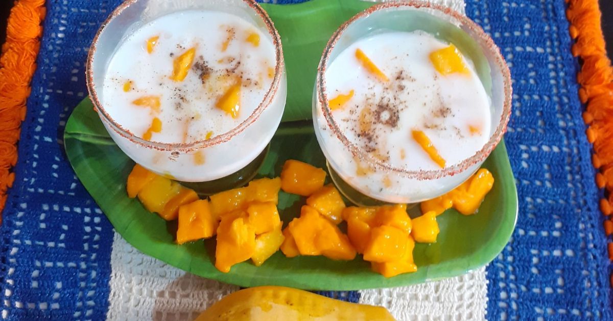 Keshar Mango Lassi Recipe by Bhavnaben Adhiya - Cookpad