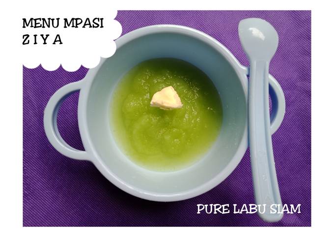 Resep Pure labu siam (mpasi 6 bln) oleh rizky - Cookpad