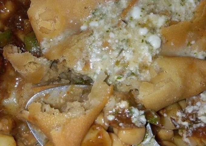 Samosa chat Recipe by Tanzila Jindal - Cookpad