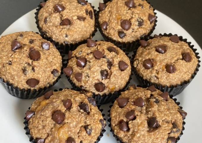 Resep Healthy Oats Banana choco muffin (Tanpa tepung dan gula) oleh Elvira Lim - Cookpad