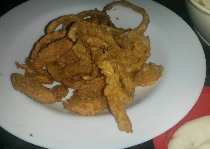 Resep Onion ring pedas, renyah dan mudah oleh gladys monica - Cookpad