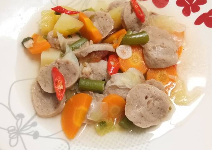 Resep SOP KUAH BAKSO SAPI PEDAS SEHAT TANPA MINYAK 💕 oleh MISS IMAS ...