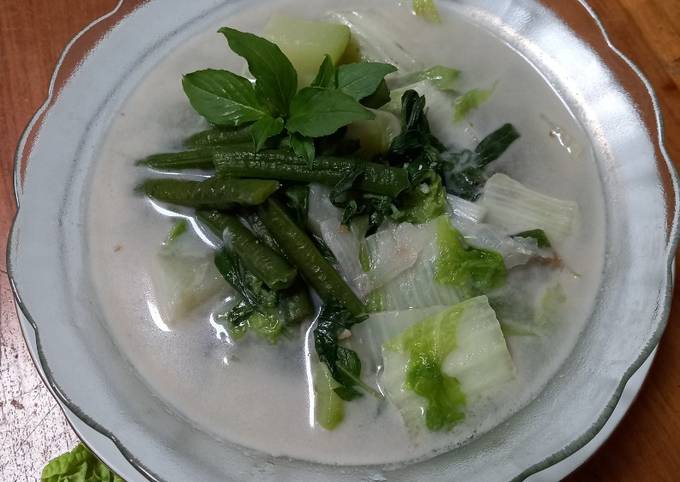 Resep Sayur Bobor Sawi Putih, Kacang Panjang dan Labu Siam oleh 🌱Bunda ...