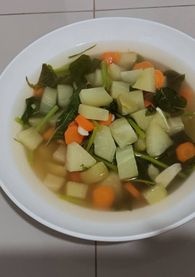 Resep Sayur Bening Bayam dan Labu oleh Gweny Rahayu - Cookpad