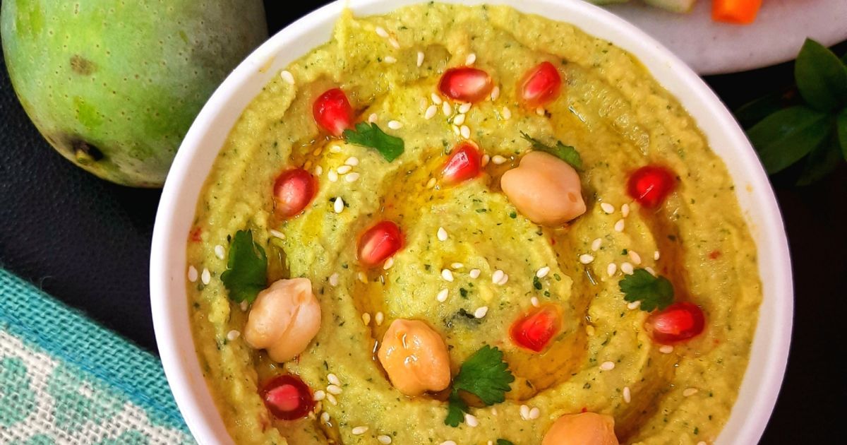 Raw Mango Hummus Recipe by Swati Keshri 👩‍🍳 - Cookpad