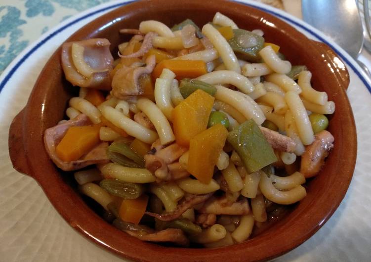 Choupa (pota) con fideos Receta de Reme Ruiz- Cookpad