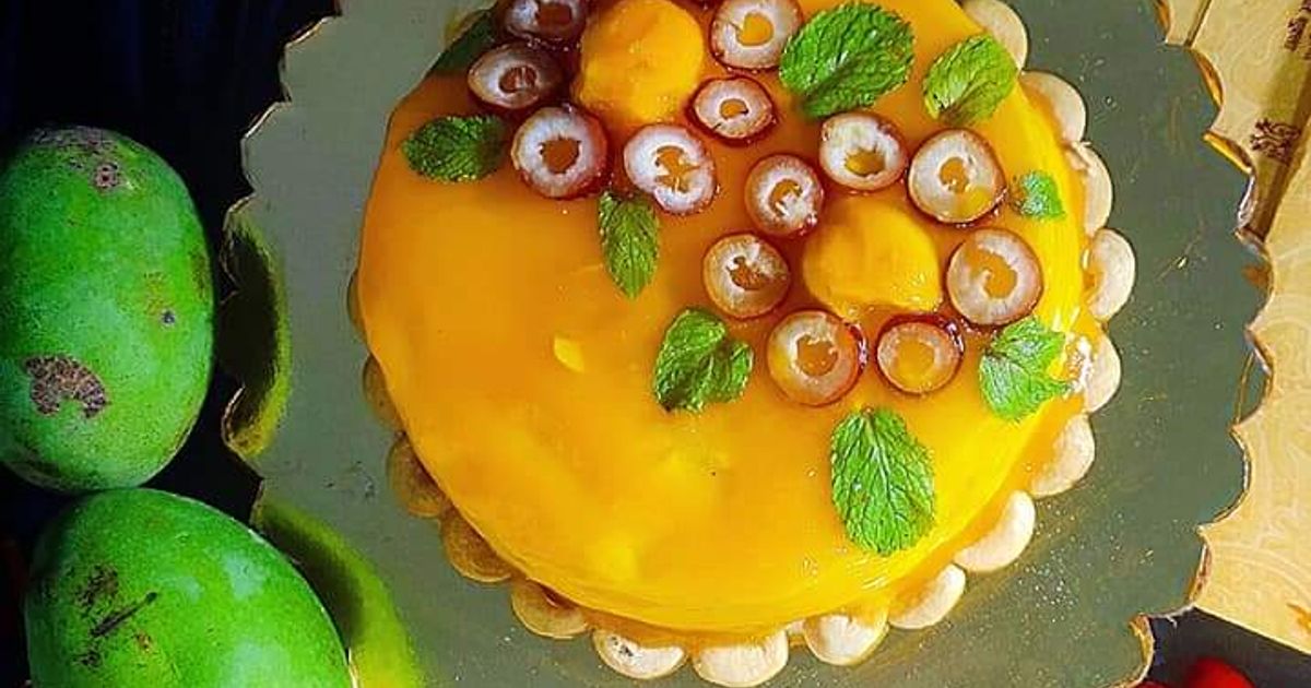 Mango Glaze Cake Recipe by Diksha Singh - Cookpad