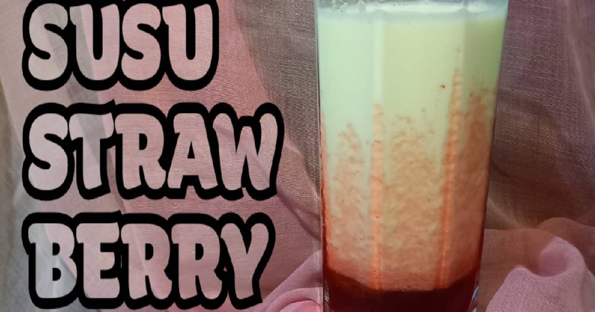 Resep Susu Strawberry Super Praktis oleh Ratih Jati - Cookpad
