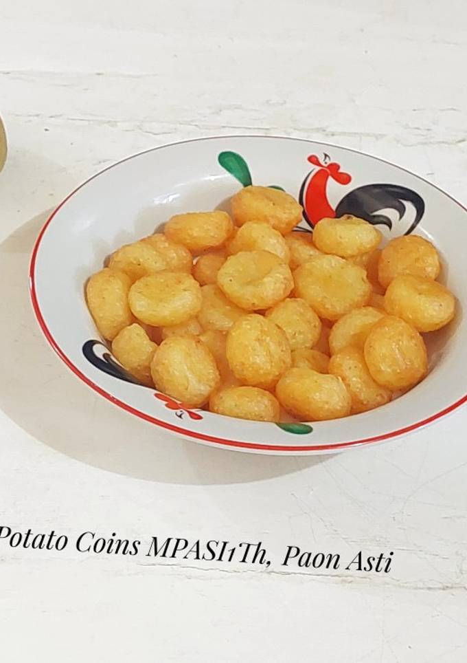 Resep Cheese Potato Coins MPASI 1 Tahun oleh asti - Cookpad