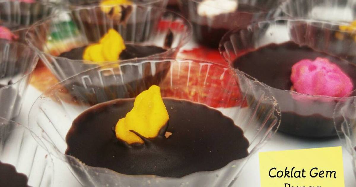 Resep Coklat Gem Bunga (kue lebaran praktis) oleh Iifazzaahy - Cookpad