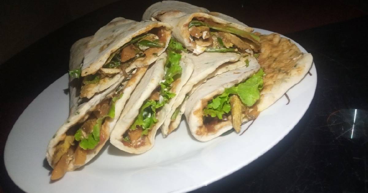 Chicken roti wraps Recipe by Chef K. Madaks Bakery - Cookpad