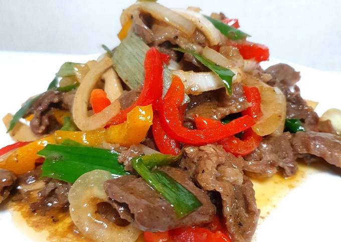 Resep Sapi Lada Hitam oleh Umma_ - Cookpad