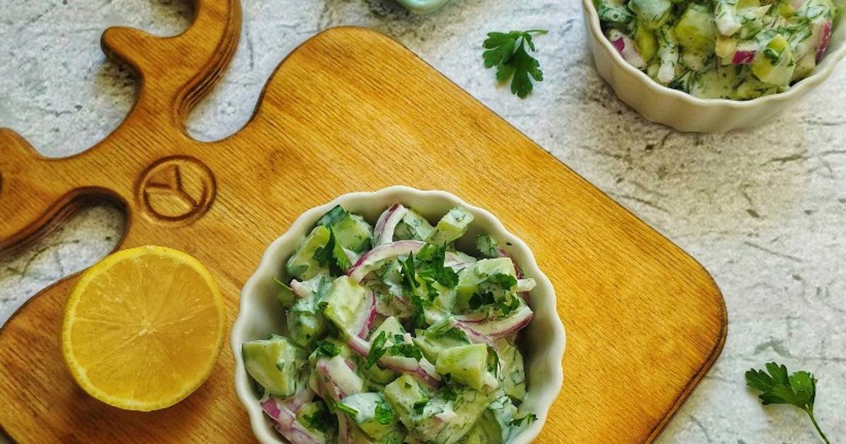 طرز تهیه سالاد پیاز و خیار یونانی 🥒🧅☘️ ساده و خوشمزه توسط Parisa ...