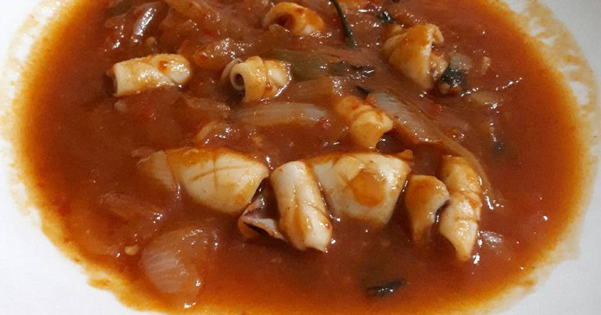Resep Cumi Saus Merah oleh uty - Cookpad