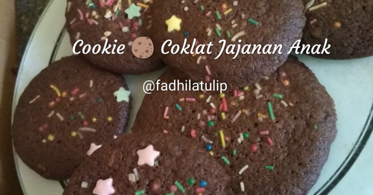 Resep Cookies 🍪 Coklat Jajanan Anak oleh @fadhilatulip - Cookpad