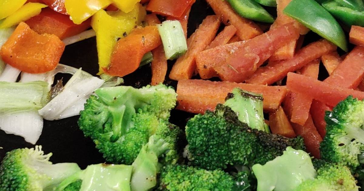 Stir fried veggies served with hard boiled eggs! Recipe by Madhushree ...