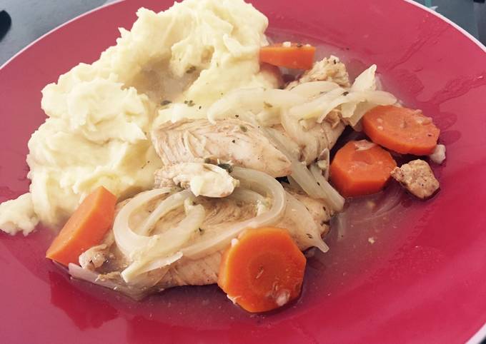 Pollo al jugo con Puré Receta de Brendyss- Cookpad