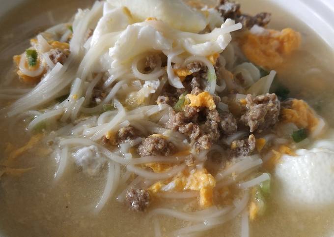 Resep Misua Telur Daging nikmat oleh mimels - Cookpad