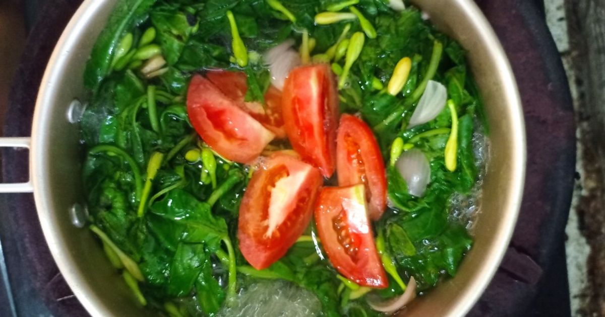 Resep Sayur Bening Bunga Pepaya Dan Kangkung (Tidak Pahit) oleh maria ...