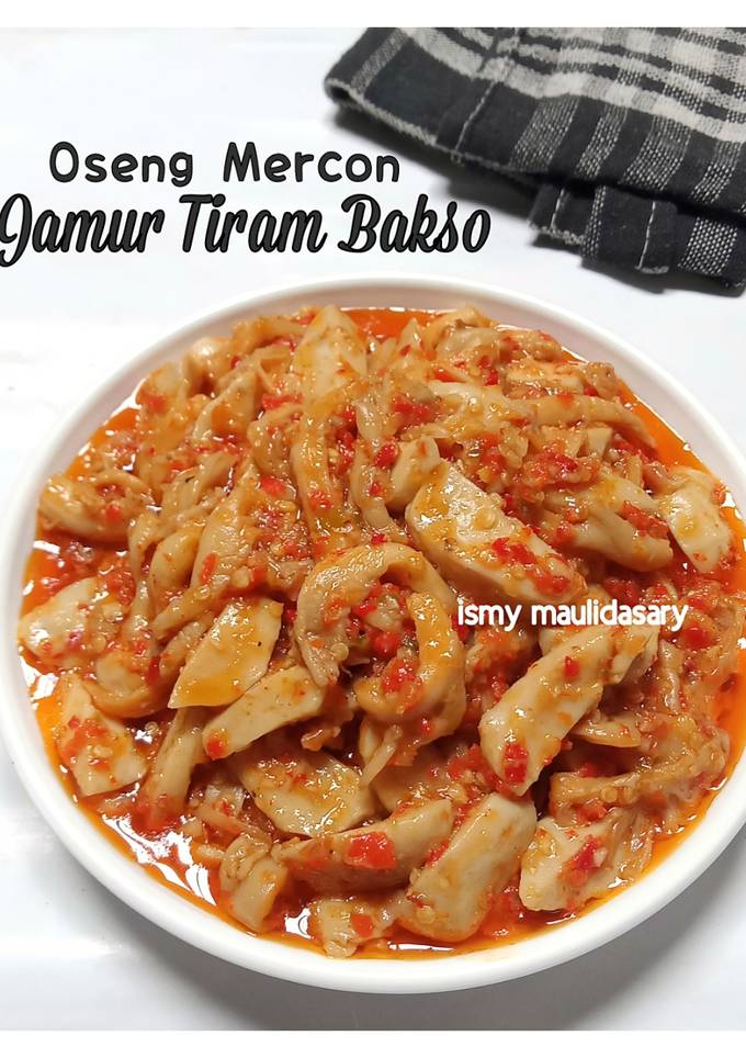 Resep Oseng Mercon Jamur Tiram Bakso oleh Ismy Maulidasary - Cookpad