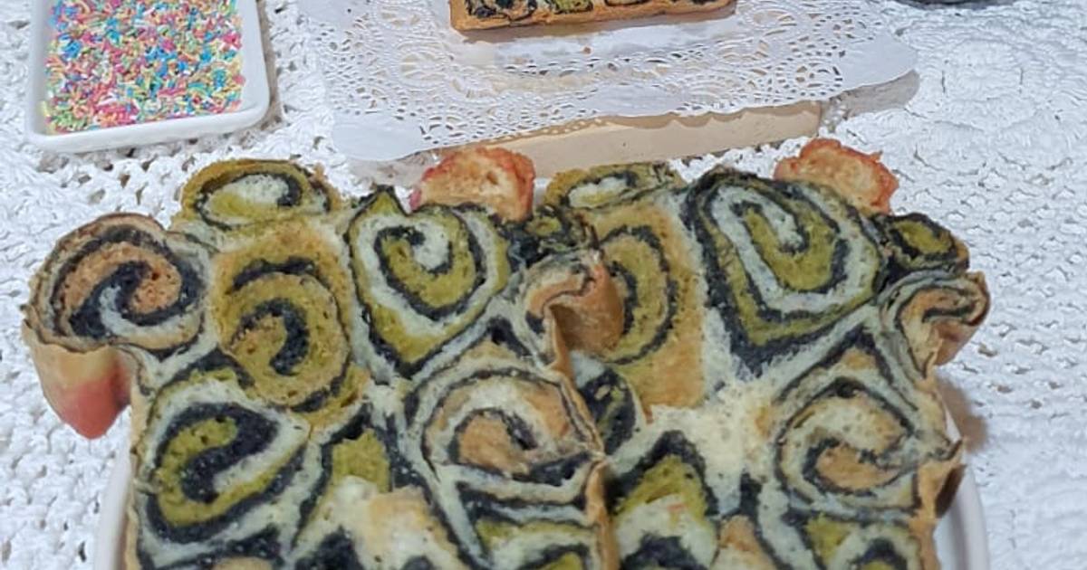 Resep Roti Tempe Leopard (Beet Root Charcoal Matcha) oleh Rossy Anna ...