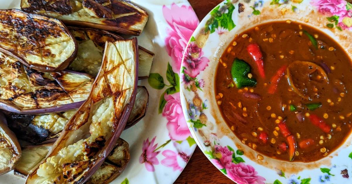 Resipi Terung Bakar Sambal Budu oleh aFun ashriati - Cookpad