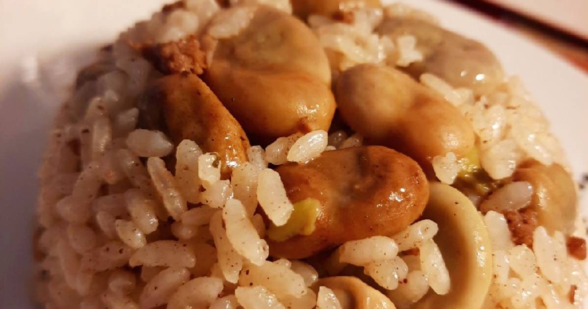 طريقة عمل رز مع فول - 360 وصفة رز مع فول سهلة وسريعة - كوكباد