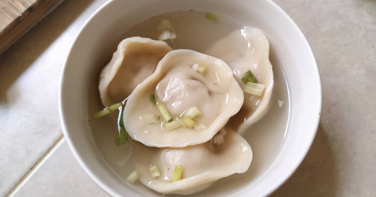 Resep Pangsit Rebus dengan Kulit Homemade oleh Norma Di Madya - Cookpad