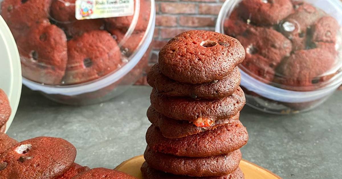 12 resep red velvet cookie lumer enak dan mudah - Cookpad