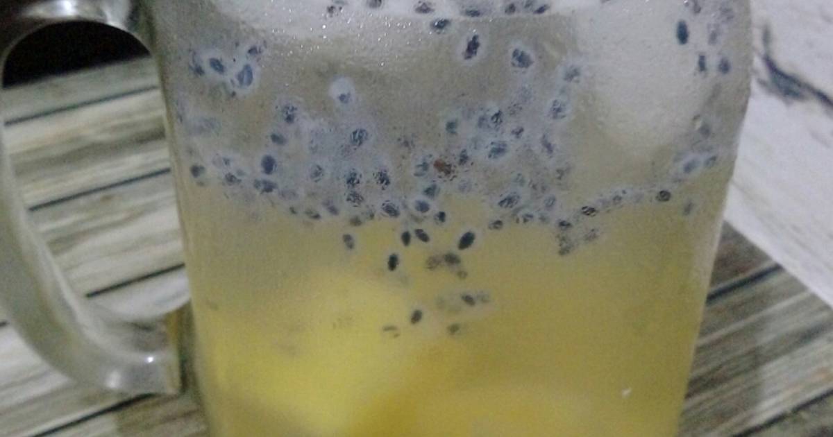 Resep Es Setup Nanas Selasih oleh Devalesha Kitchen - Cookpad