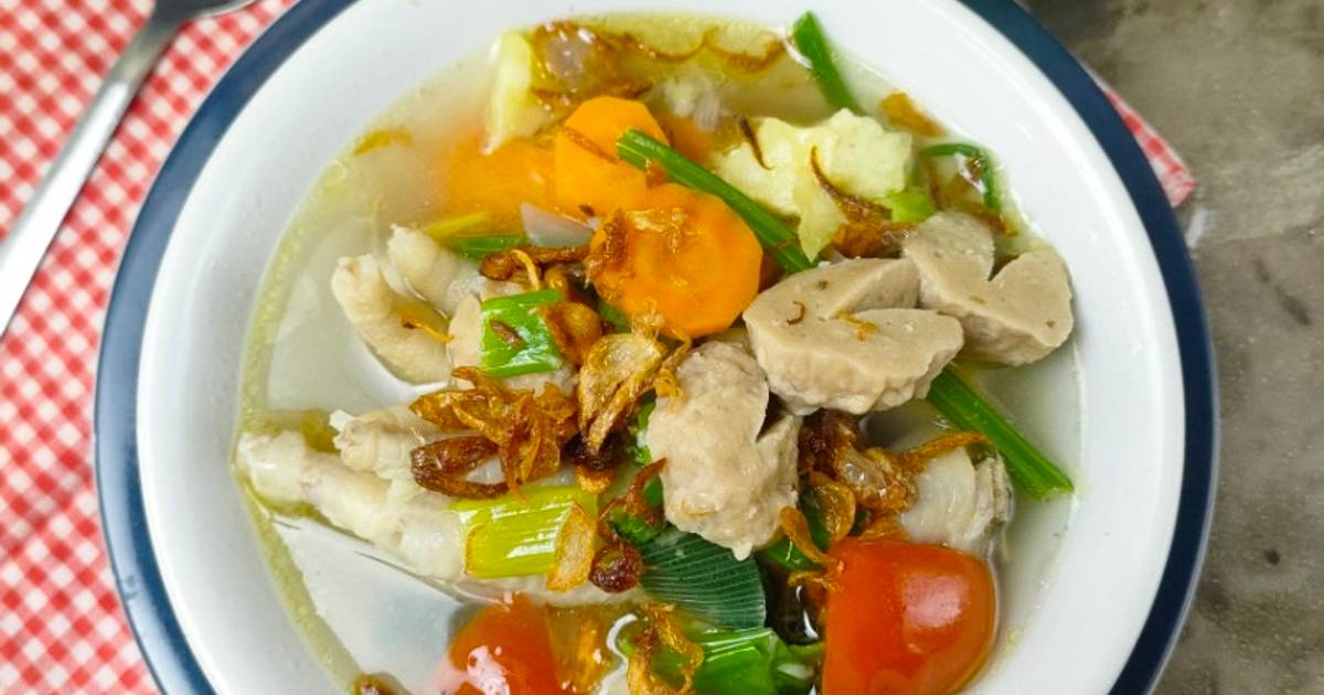 Resep Sop Baso Ceker (1002) oleh Ati Agus Sapto (Mom's Firza) - Cookpad