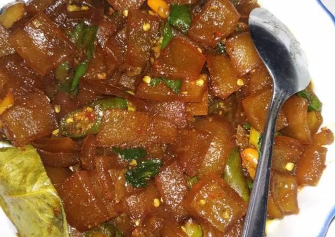 Resep OSENG KULIT SAPI (TIPIS) CECEK oleh Dw_aw - Cookpad