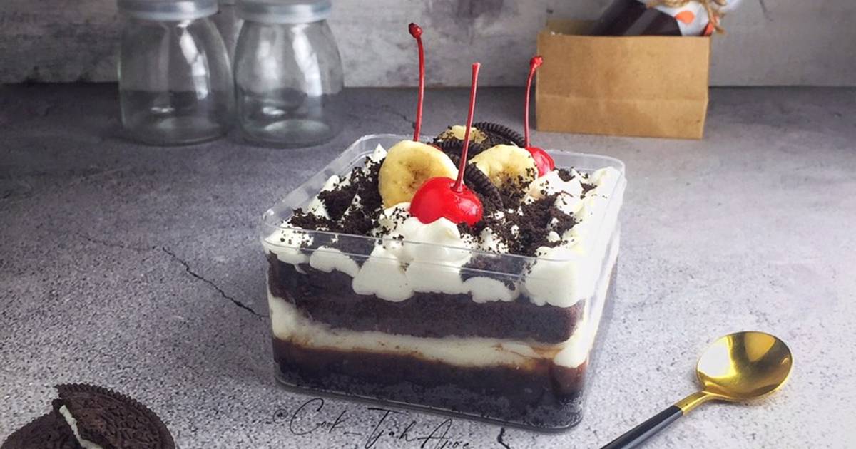 Resep Dessert Box : Brokus Kulit Pisang Oreo oleh Hesti Hauraa Yusuf ...