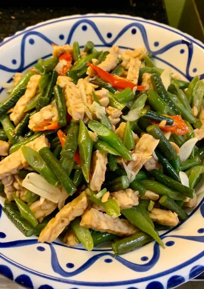 Resep Tumis Kacang Panjang Buncis Tempe oleh Nila Aviana - Cookpad