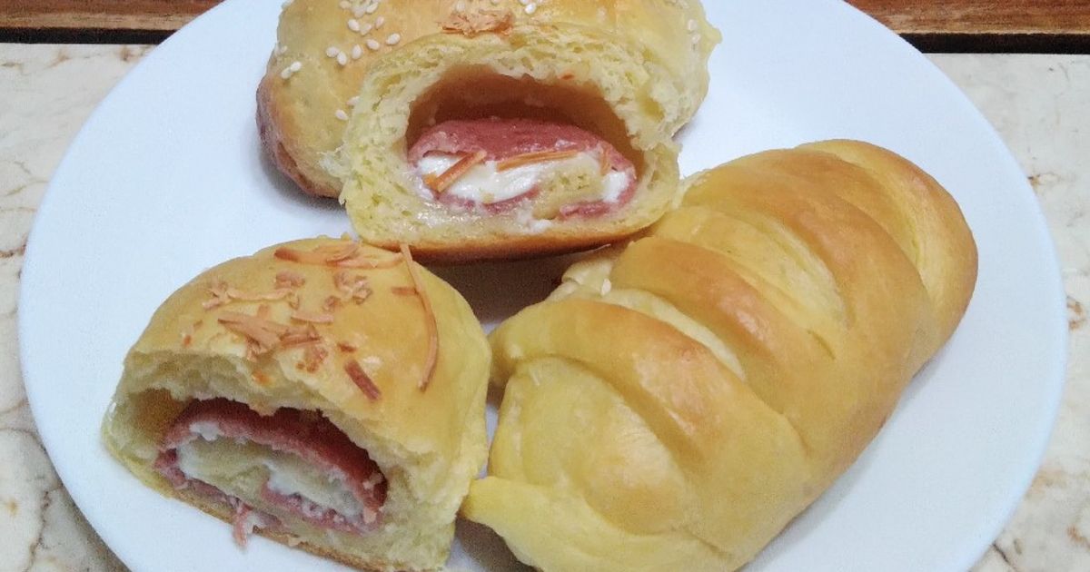 Resep Roti Daging Asap Keju (Metode Tang Zhong/Water Roux) oleh Mama ...