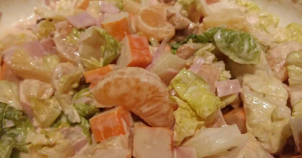 Cogollo de lechuga con mandarina🍊🍍salsa rosa Receta de Mari Carmen ...