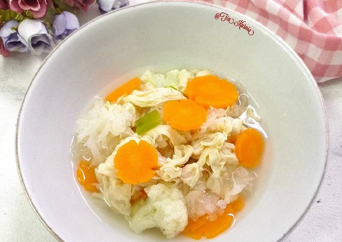 Resep Sop Kembang Tahu Dan Jamur Oleh Tia Kurnia Cookpad