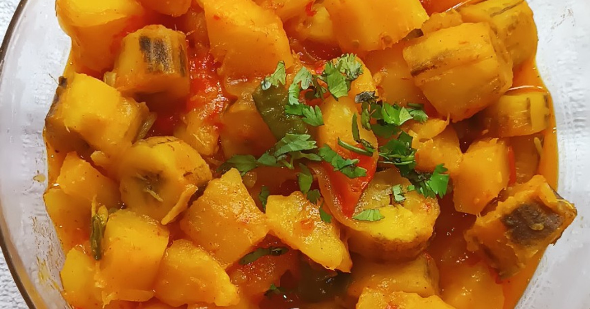 Mboga Ya Viazi Vitamu, Matoke Na Muhogo.. (Sweet Potato,Raw Banana And ...