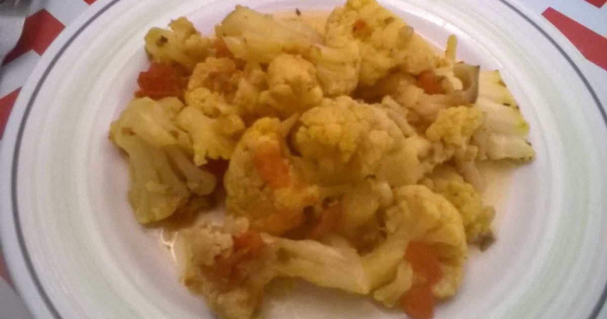 Coliflor Con Tomate,Cúrcuma Y Hierbas Provenzales (Olla De Cocción ...