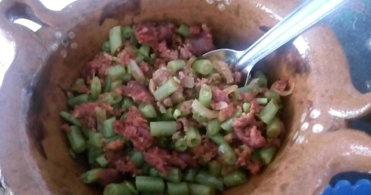 Ejotes Con Longaniza Receta de Xitlaly - Cookpad