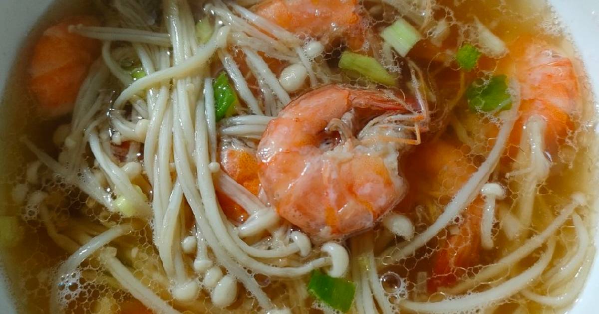 Resep Sup Udang Enoki oleh Key - Cookpad