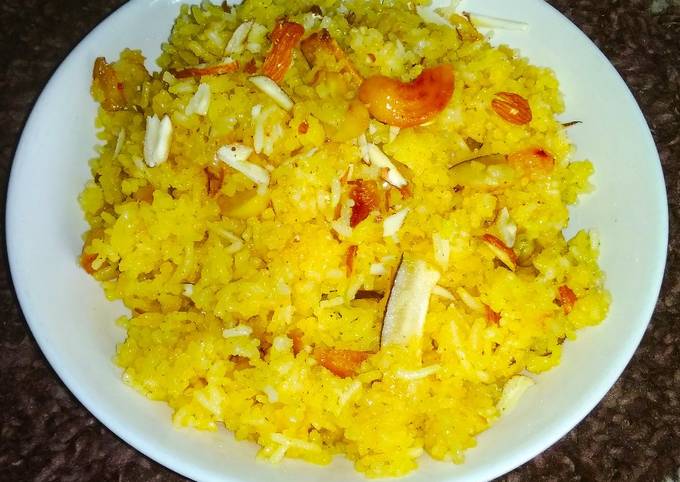 Peele chawal/ zarda pulav Recipe by Raghini Phad - Cookpad