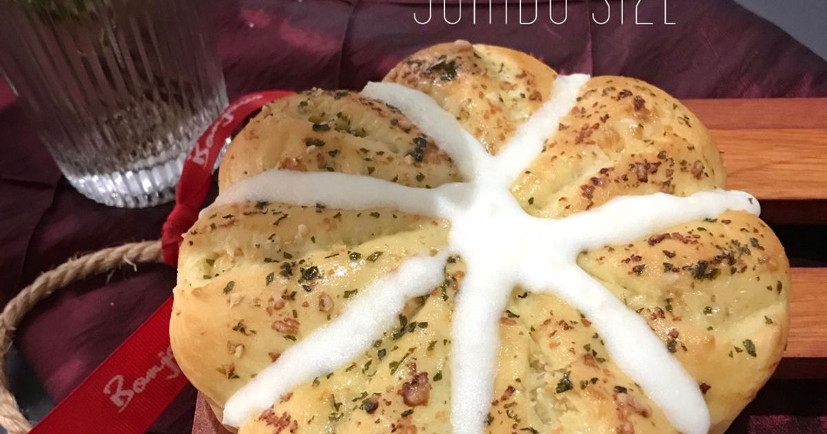 Resep Korean Garlic Bread Jumbo Size, Versi Roti Sobek(1) oleh Trienza ...